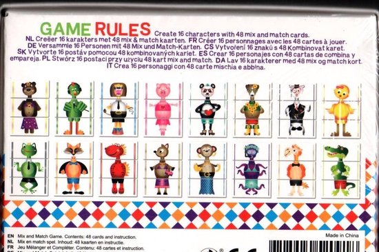 Mix & Match game mensen en dieren | Games | bol