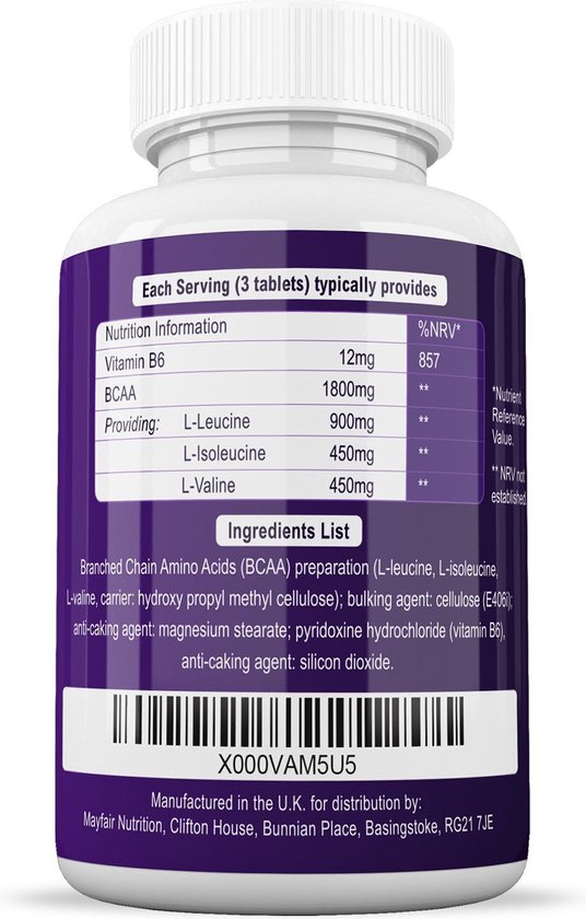 BCAA 1800 - Grootste en beste vertakte aminozuur supplement om uw ...