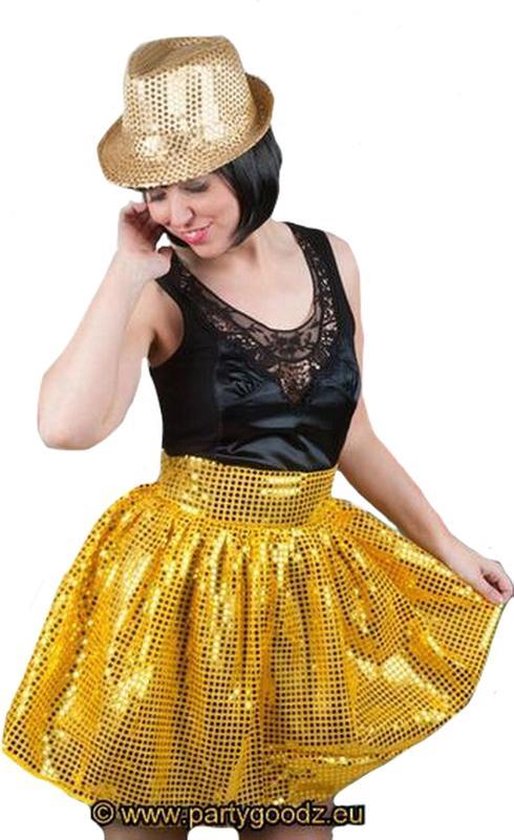 Glitterrokje -Kleur:Goud-Maat:M | bol