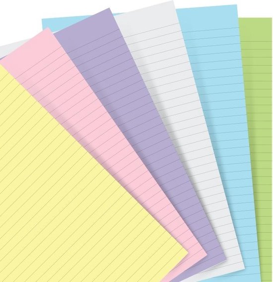 Filofax A5 Notebook Navulling Pastel Kleuren Ruitjes 120 g/m² Papier | bol