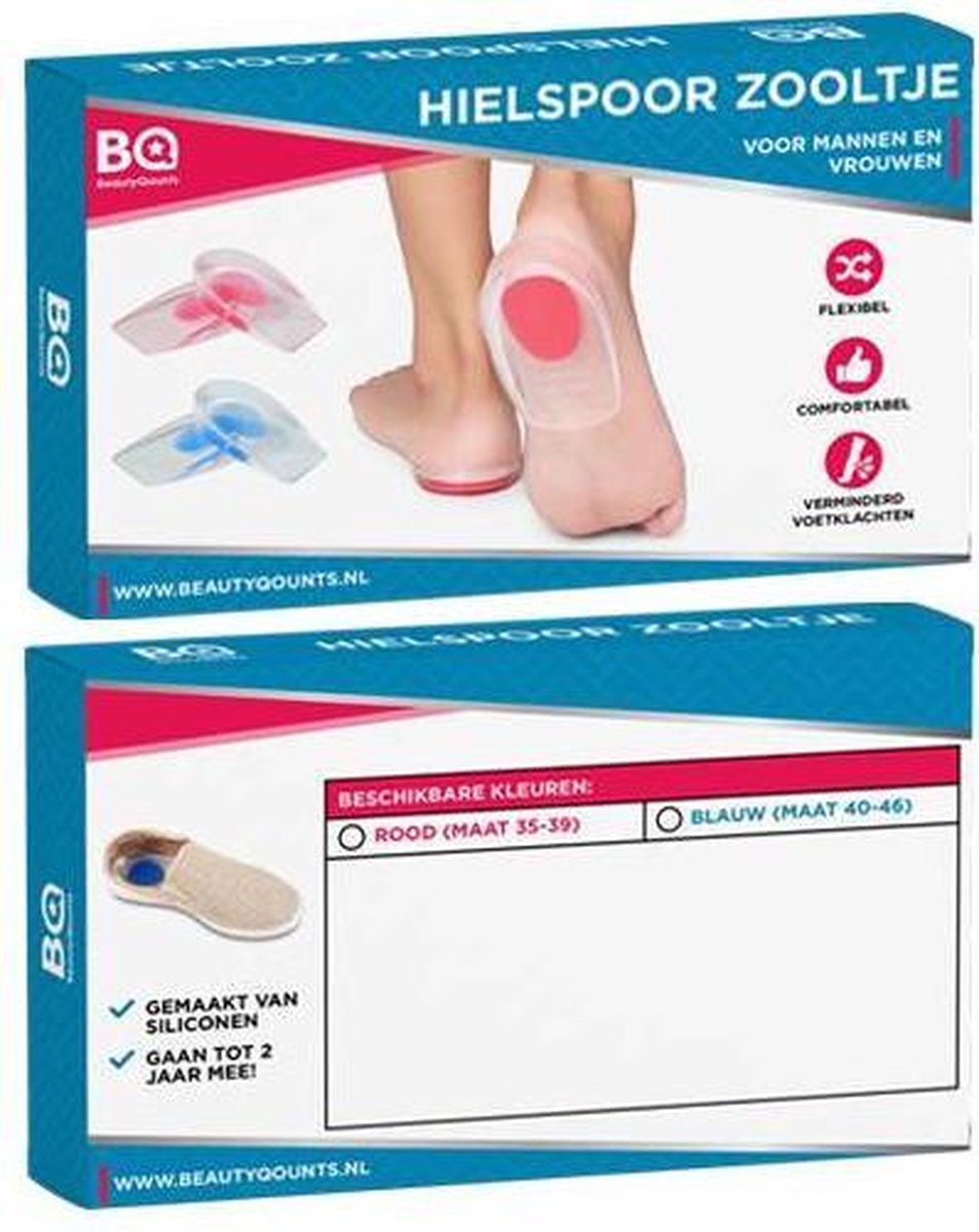 Hielspoor - gelzolen - hielspoorzooltjes - maat 40 tot 46 rood ...