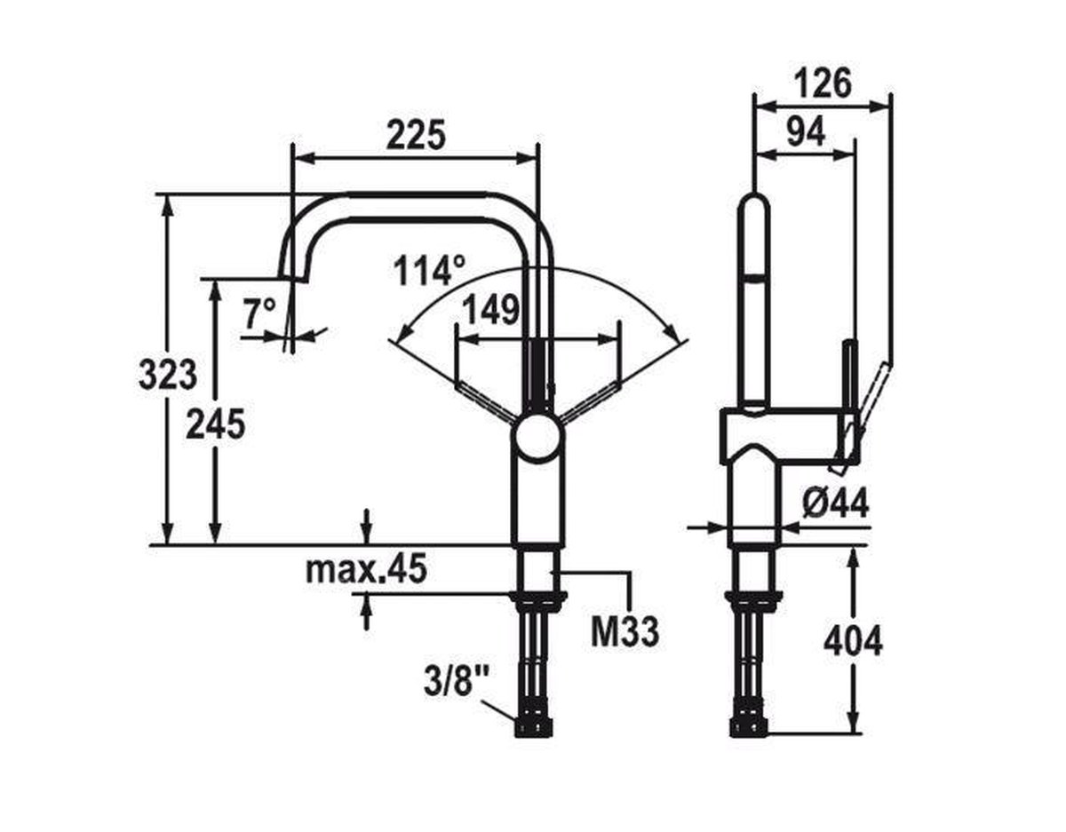 Keukenkraan KWC Livello 10231013700 RVS | bol