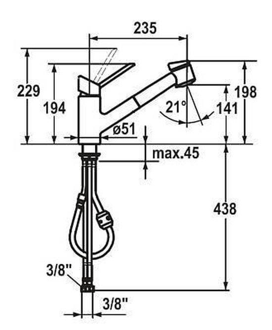 KWC keukenkraan Bliss 10021033000LL Chroom | bol