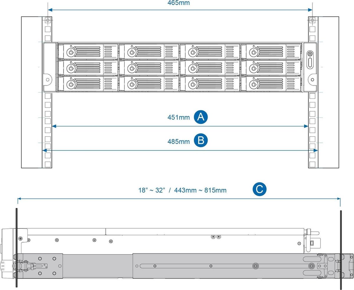 Rack Slide Rail Kit | bol.com