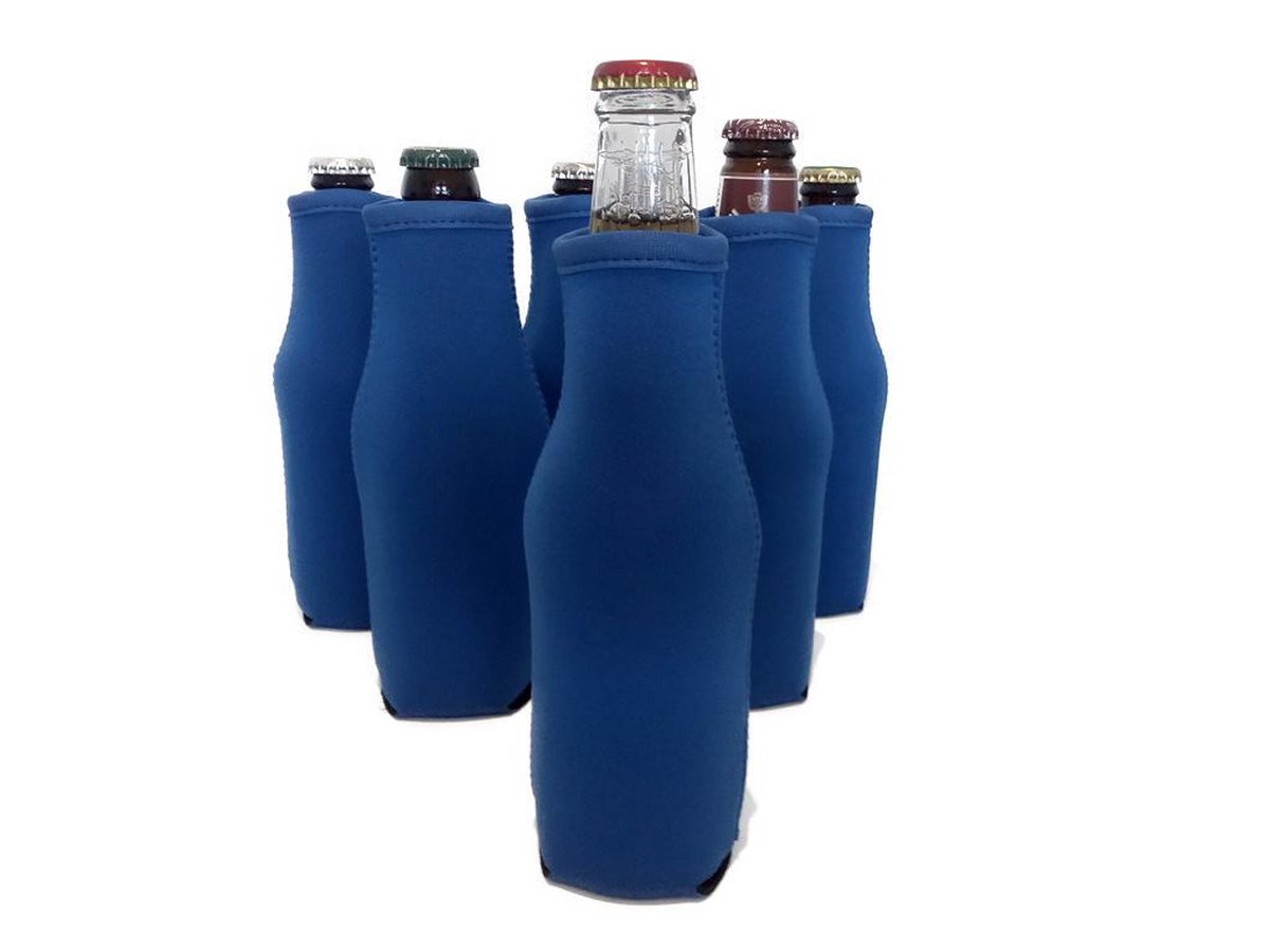 2 st. flessen koel houder - bierfles - bierfleshouder - Navy Blauw | bol