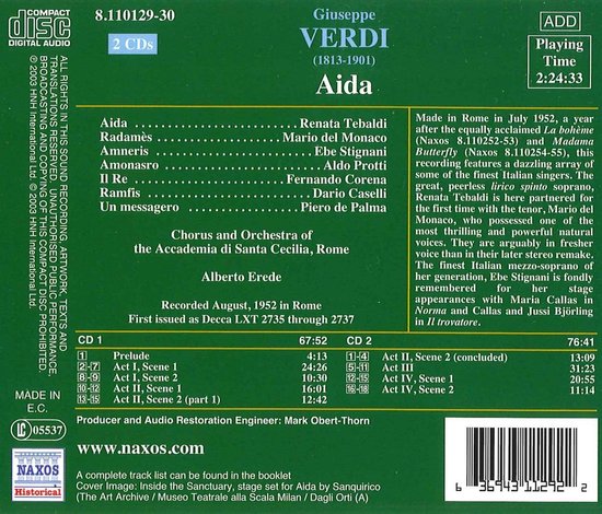 Verdi: Aida, Onbekend | CD (album) | Muziek | bol.com