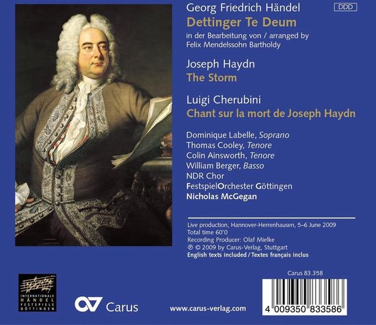 NDR Choir, Festspielorchester Göttingen, Nicholas McGegan - Händel ...