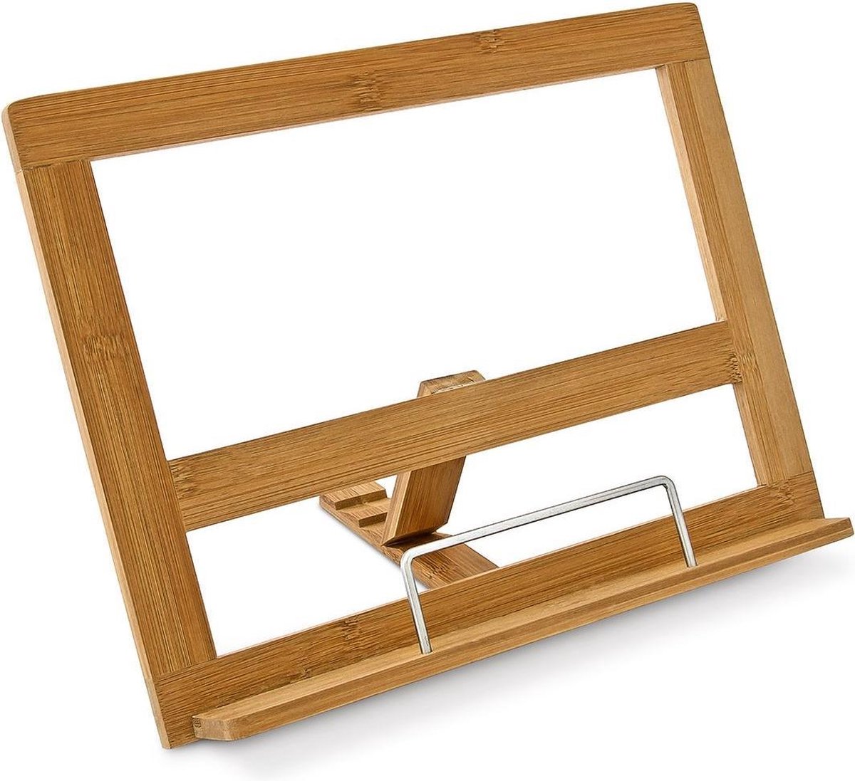 Orange85 Premium Kookboek Standaard van Bamboe met Chrome Bladzijde ...