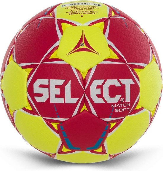 Select Match Soft Handbal - Rood / Geel | Maat: 2 | bol.com