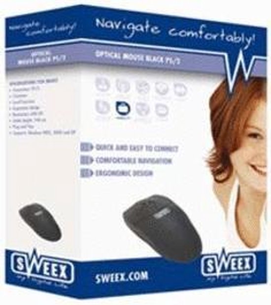 Sweex Optical Mouse Ps/2 - Zwart | bol.com