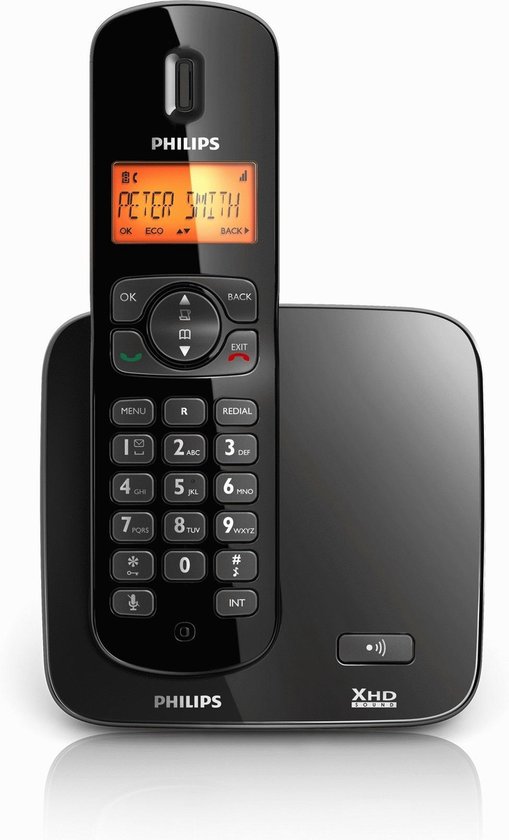 Philips CD1701B Single DECT Telefoon - Zwart | bol