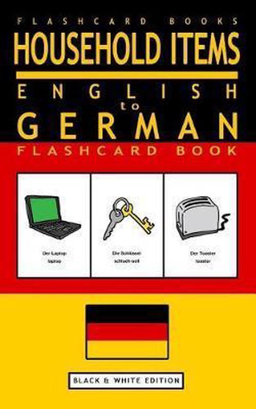 German Bilingual Flashcards- Household Items - English to German Flash ...