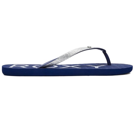 Roxy Slippers - Maat 42 - Vrouwen - zilver/blauw | bol.com