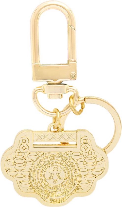 Sleutel hanger Good Fortune Lock Coin Amulet | bol