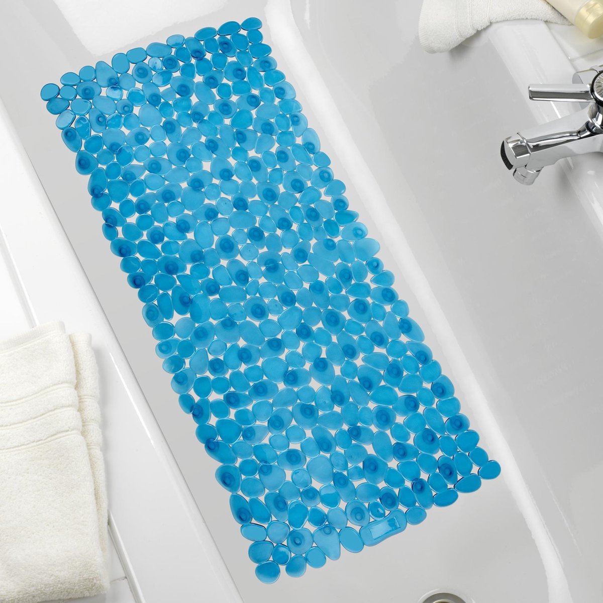 Wenko Badmat Paradise 71 X 36 Cm Pvc Petrolblauw | bol.com