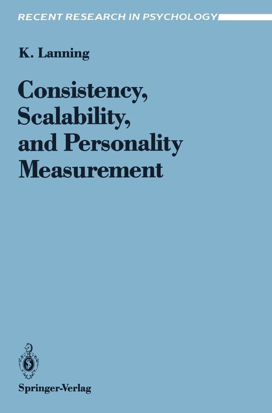 Consistency, Scalability, and Personality Measurement (ebook), Kevin ...