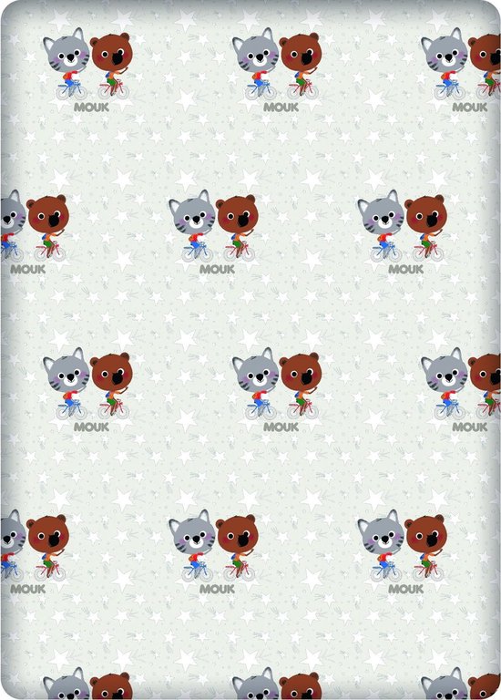 Millimages Mouk Hoeslaken Grijs 60 X 120 Cm | bol.com