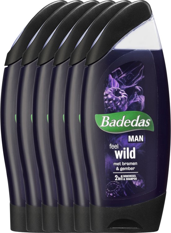 Badedas Feel Wild - 250 ml - Douche Gel - 6 stuks - Voordeelverpakking ...