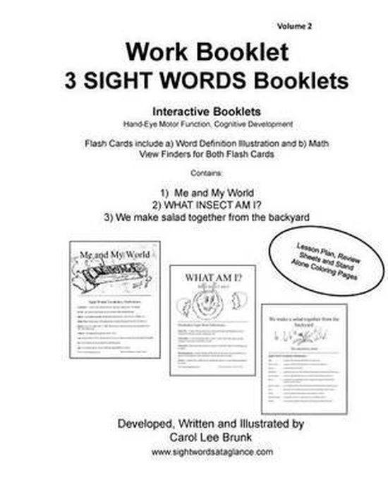 Sight Word Booklets- Work Booklet 3 Sight Word Booklets Me and My World ...