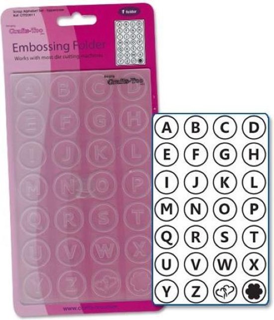 Crafts-Too embossing folder letters hoofdletters alfabet CTFD3011 ...