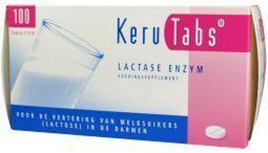 KeruTabs Lactase Enzym - 100 Tabletten - Voedingssupplement | bol