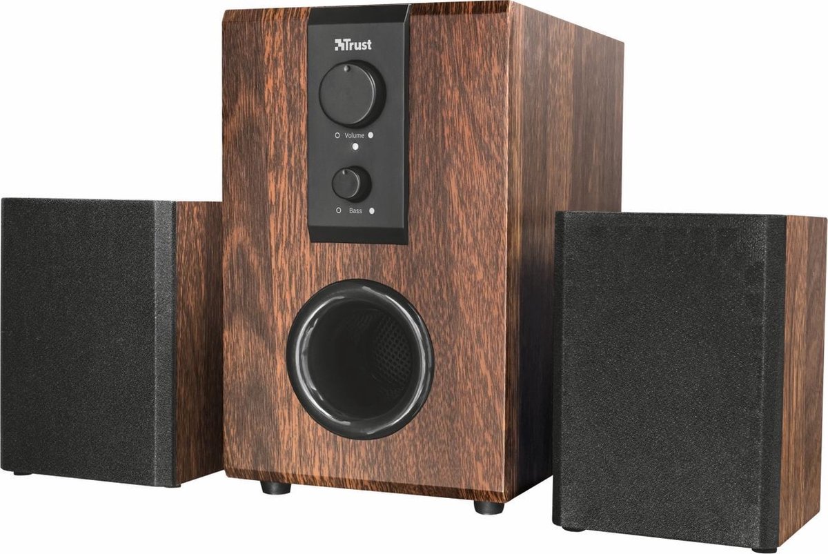 Trust Silva | Speakerset met subwoofer | Hout | 2.1 kanalen | 32W ...