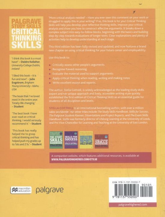 Critical Thinking Skills | 9781137550507 | Stella Cottrell | Boeken | bol