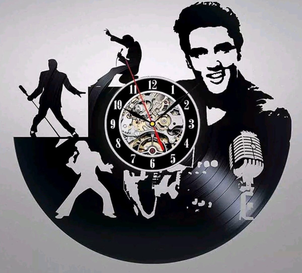 ELVIS PRESLEY Vinyl Wandklok Retro LP Stijl Wand Klok Muziek Muur ...
