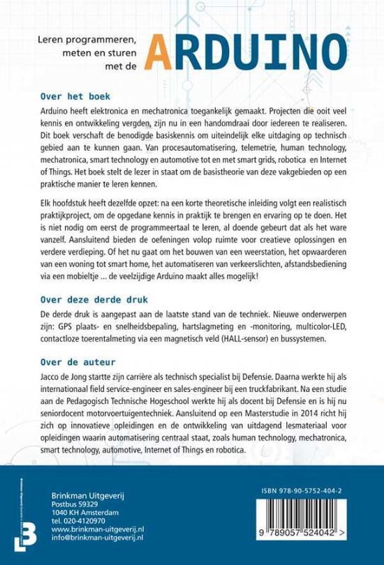 Leren programmeren, meten en sturen met de Arduino | 9789057524042 ... Leren programmeren, meten en sturen met de Arduino | 9789057524042 ...