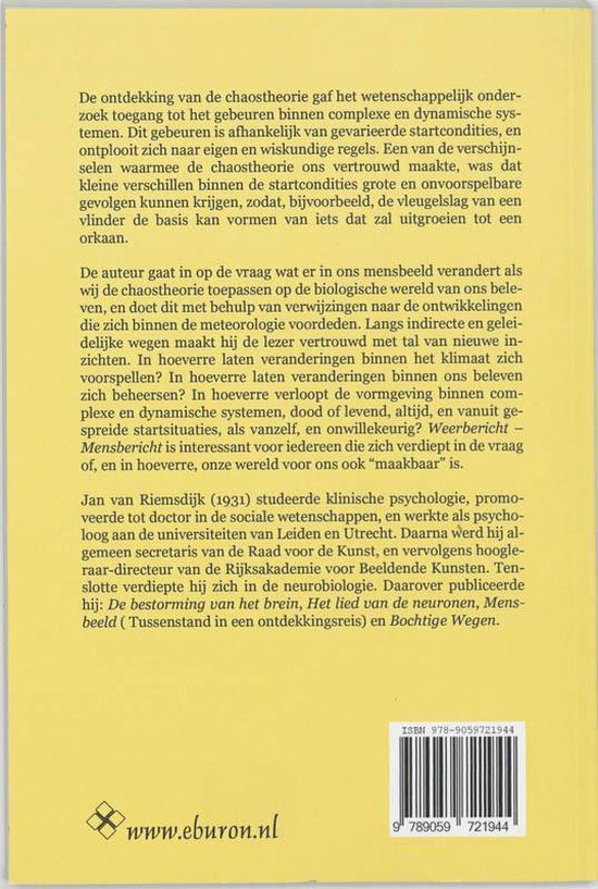 Weerbericht - Mensbericht, Jan van Riemsdijk | 9789059721944 | Boeken | bol