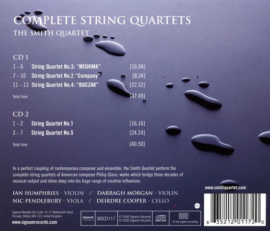 Complete String Quartets, Philip Glass | Muziek | bol