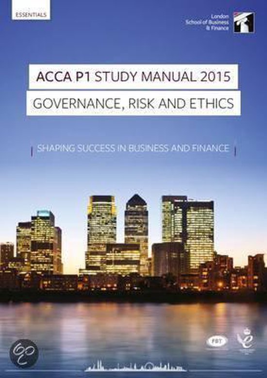 ACCA P1 Governance, Risk and Ethics Study Manual | 9781907217975 ...