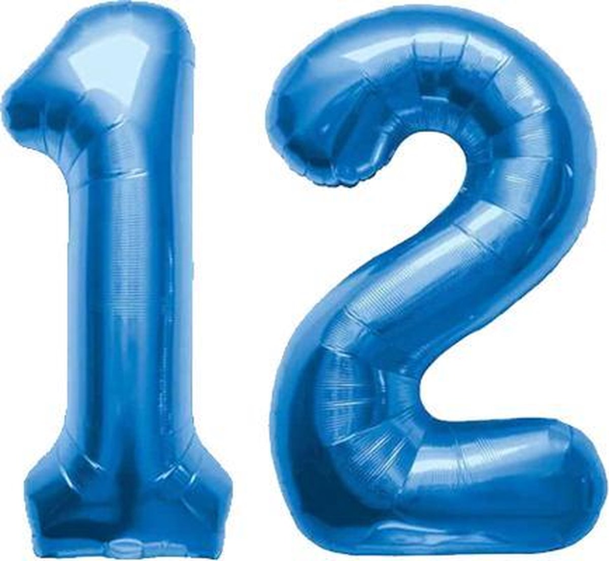 Folieballon Cijfer 12 Blauw 86 cm | bol