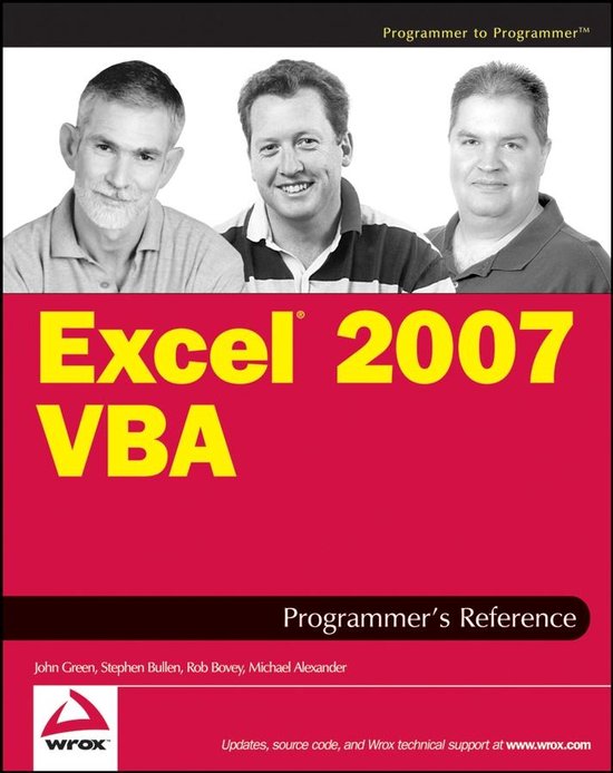 Excel 2007 Vba Programmer S Reference Ebook John Green