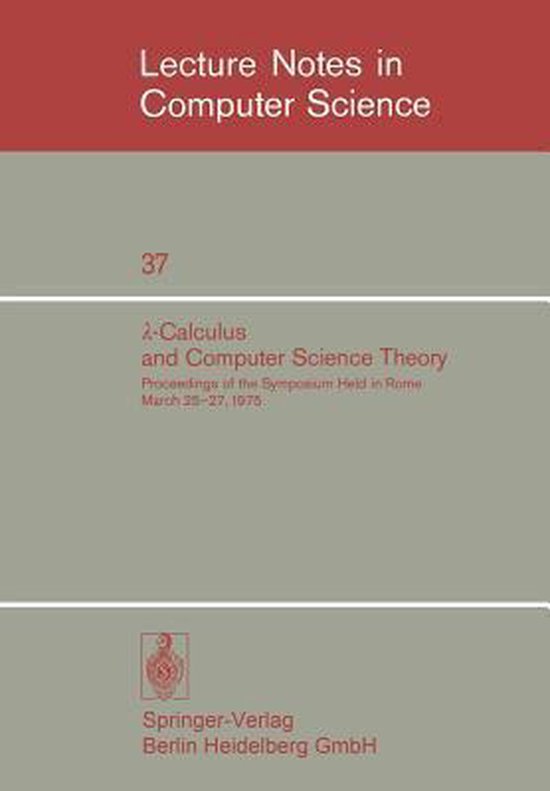 Lambda-Calculus and Computer Science Theory | 9783540074168 | Boeken | bol