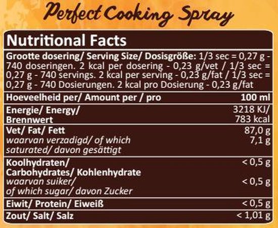 Perfect Cooking Spray-Original-200ml | bol
