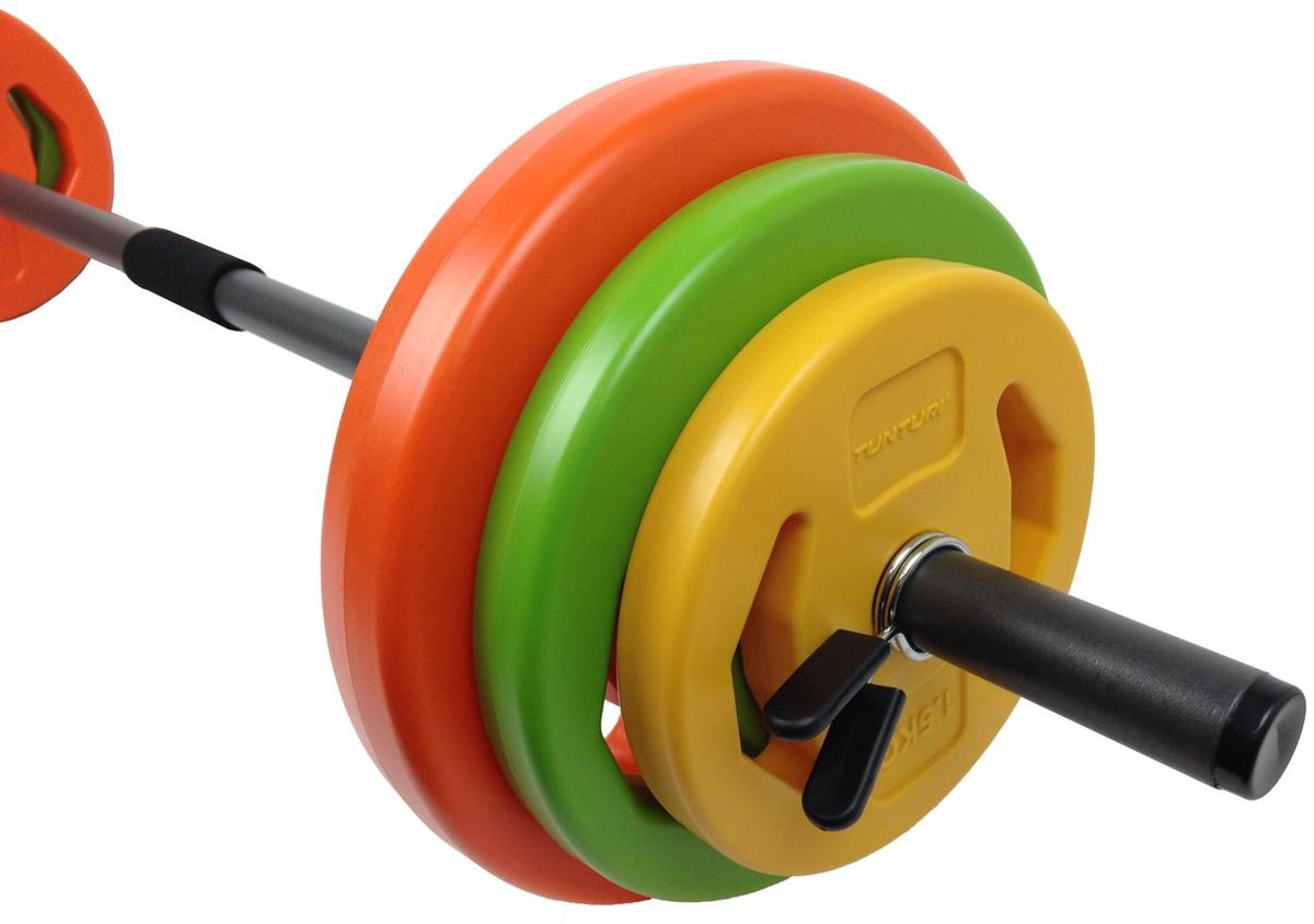 Tunturi Aerobic pump gewichten set 20kg - Halterset met 6 schijven ...