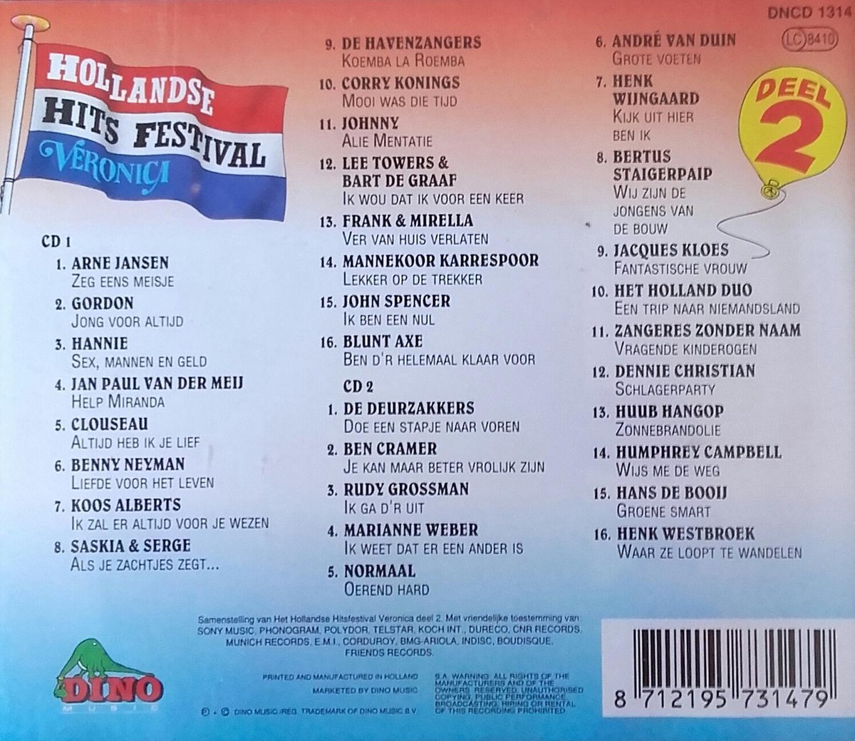 Hollandse Hits Festival deel 2, Various | CD (album) | Muziek | bol.com