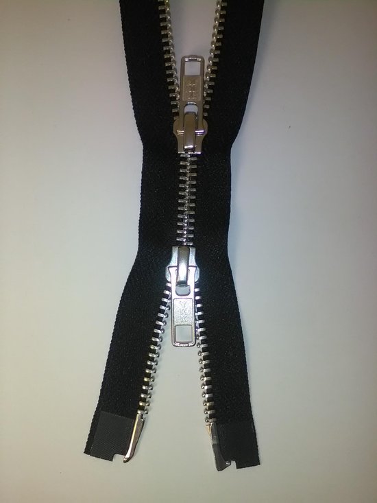 YKK rits dubbel deelbaar nikkel 80 cm zwart | bol