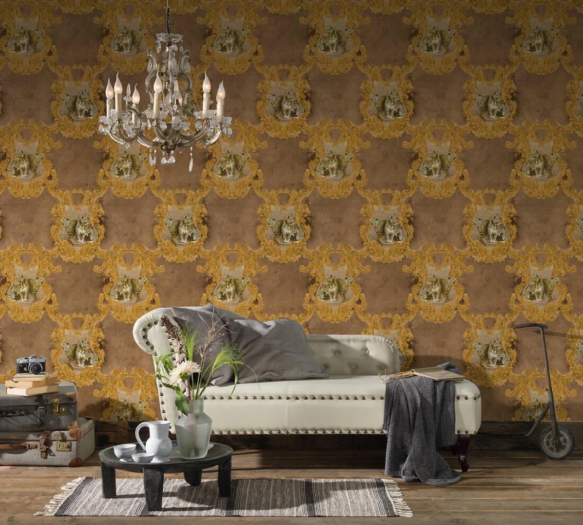 PANTER BEHANG - Beige Bruin - AS Creation Hermitage 10 | bol.com