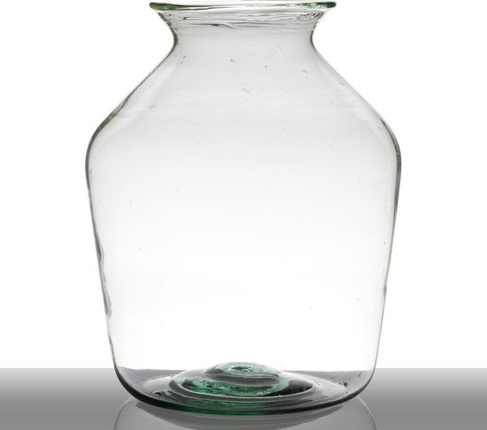 Transparante luxe grote stijlvolle vaas/vazen van gerecycled glas 40 x ...