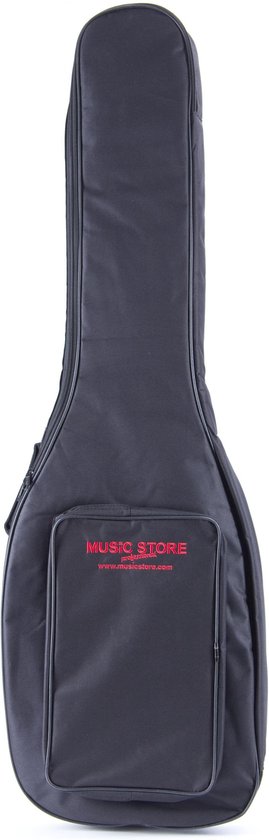 MUSIC STORE "Basic" Gigbag E-bas zwart/rood Logo - Tas voor basgitaar | bol