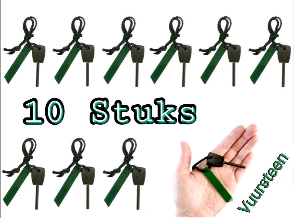 Magnesium stick / Vuurstarter 10 stuks / Survival stick / Prepper | bol.com