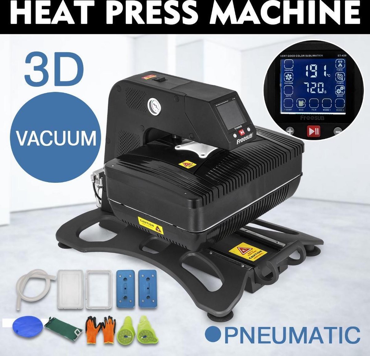 Pneumatische pers Sublimatie pers | bol.com