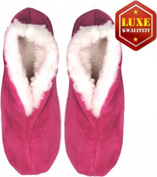 Roze echte suede Spaanse sloffen dames maat 38 | bol.com
