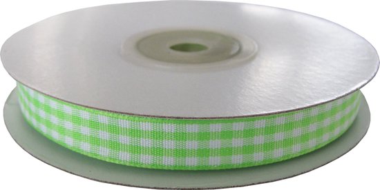 Geruit Lint 16mm (1,6cm) | Lint met Ruitjes | Gingham Plaid | Appel ...
