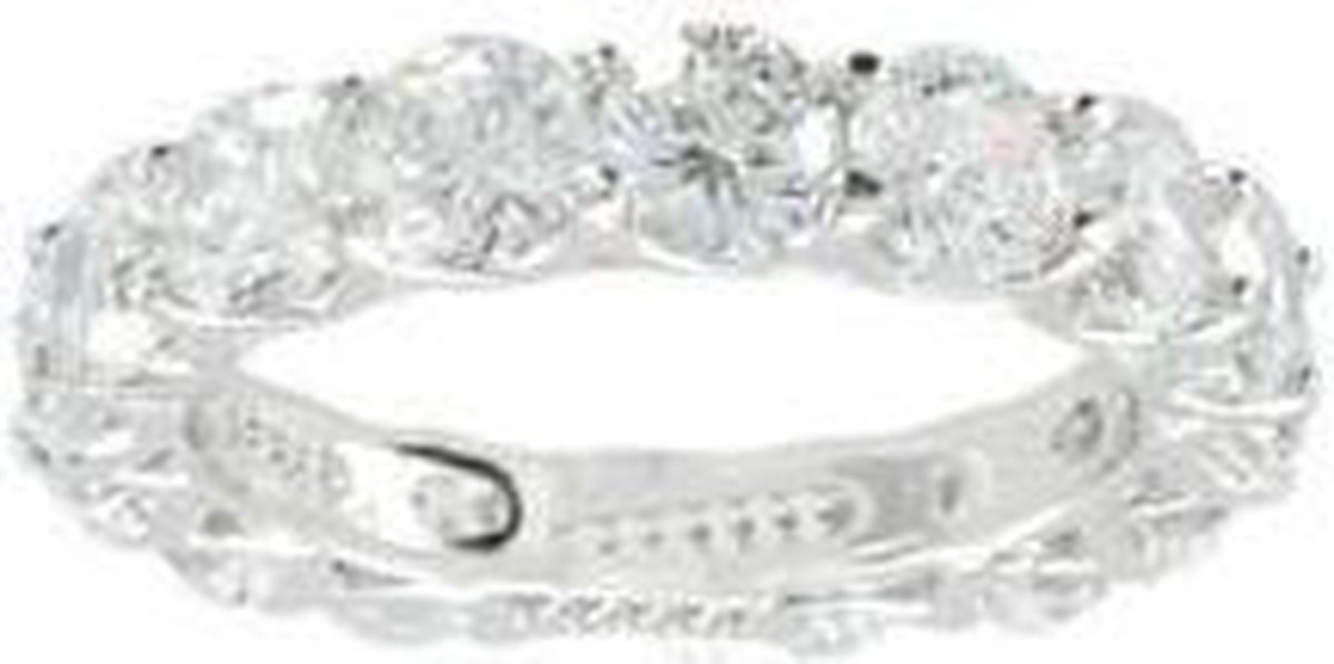 Diamonfire - Zilveren ring met steen Maat 16.0 - Ronde stenen - Chaton ...