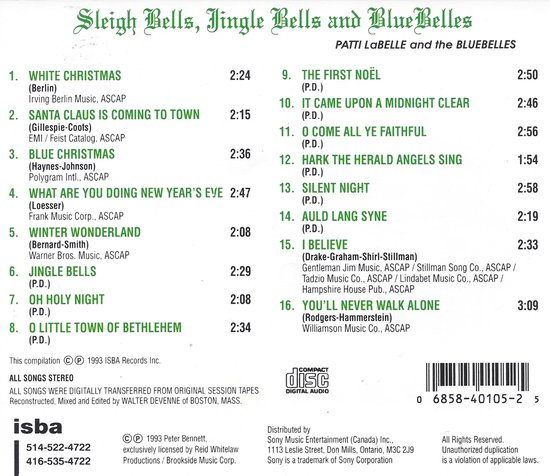 Patti Labelle & Bluebelles - Sleigh Bells, Jingle Bells And Bluebelles, Patti Labelle... | bol