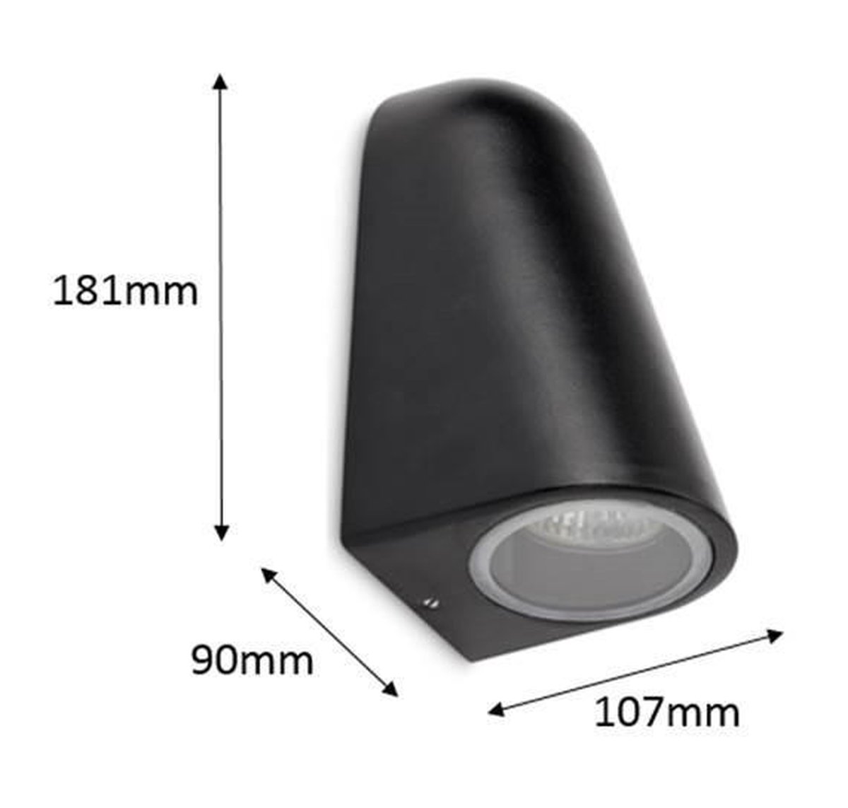 PROLIGHT buitenlamp - LED GU10 4W - incl lamp - IP44 - zwart | bol.com