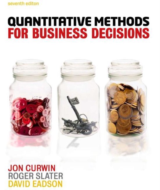 Quantitative Methods for Business Decisions (with CourseMate and eBook Access Card) |... | bol
